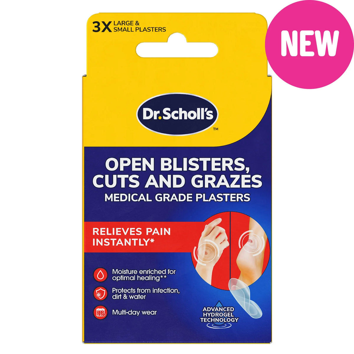 Dr Scholl's Open Blister, Cuts and Graze Medical Grade Plaster ...