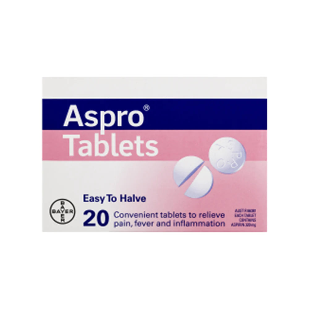 ASPRO Regular 320mg 20tabs – Matakana Pharmacy