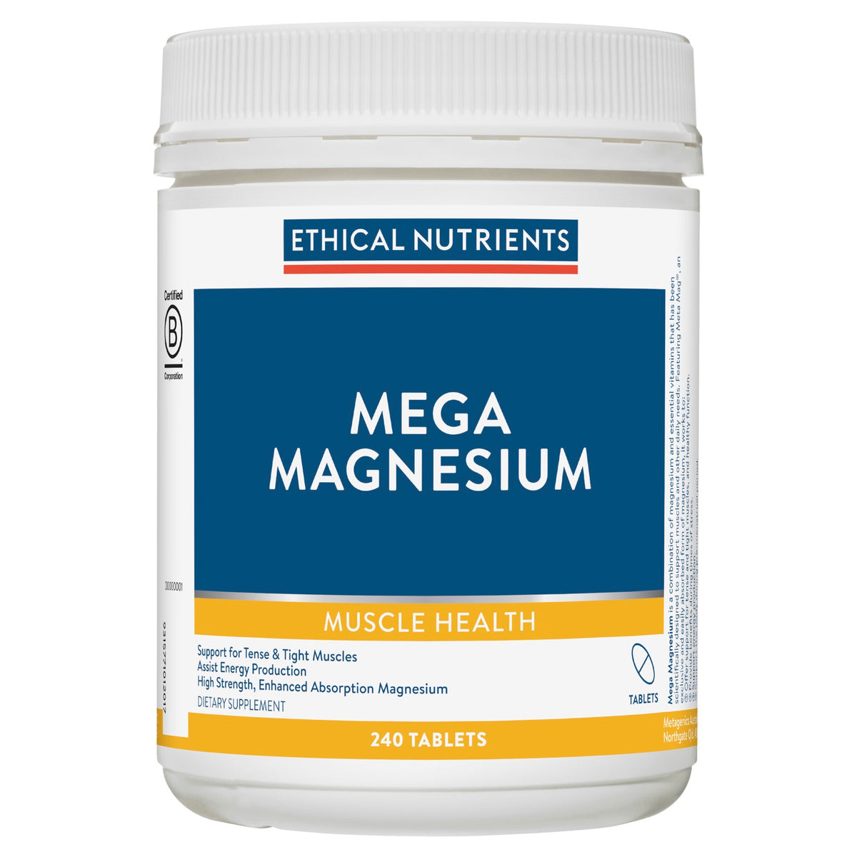 Mega Magnesium 240 Tablets – Matakana Pharmacy