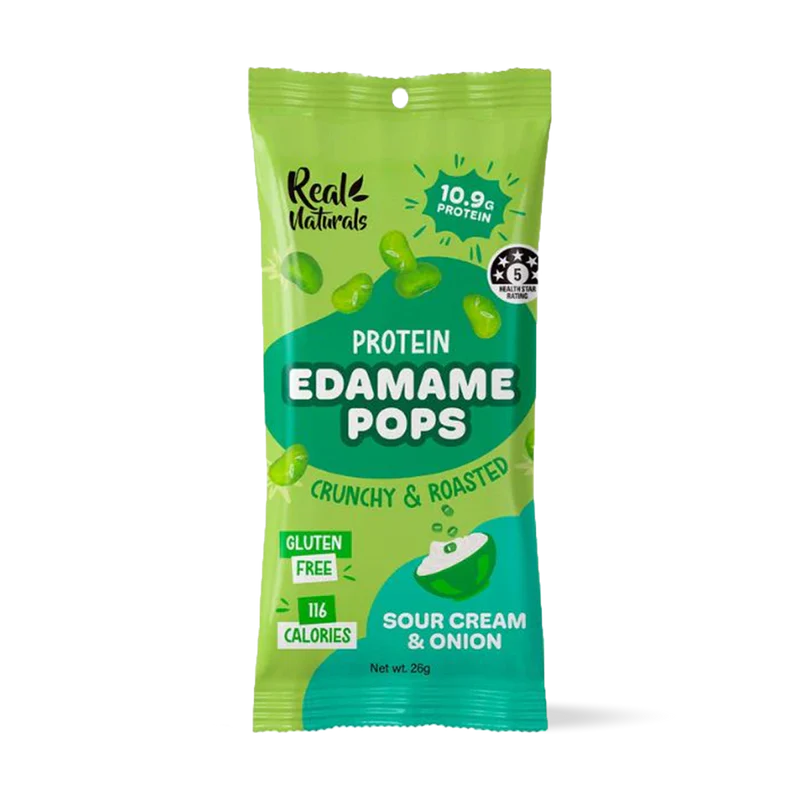 Edamame Pops Sour Cream & Onion 26g x 10 Packets – Matakana Pharmacy