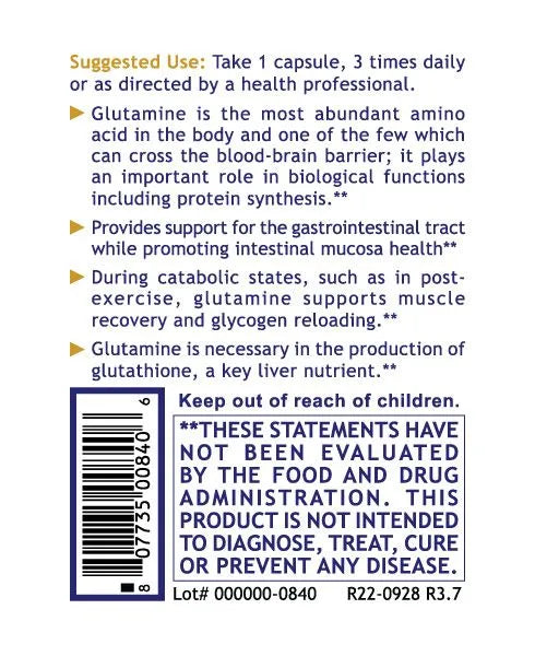 Glutamine 100caps – Matakana Pharmacy