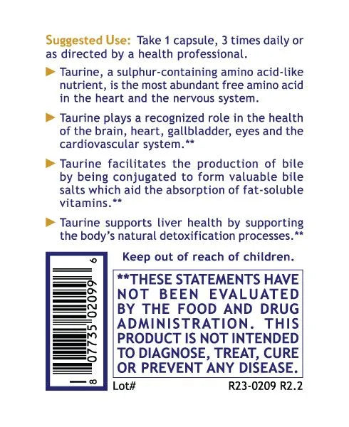 Taurine Blend 90caps – Matakana Pharmacy