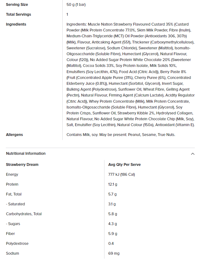Cheesecake Protein Bar Caramel 60g – Matakana Pharmacy