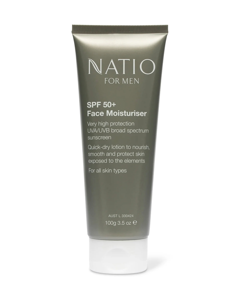 NATIO Men SPF 50+ Face Moisturiser 100g – Matakana Pharmacy