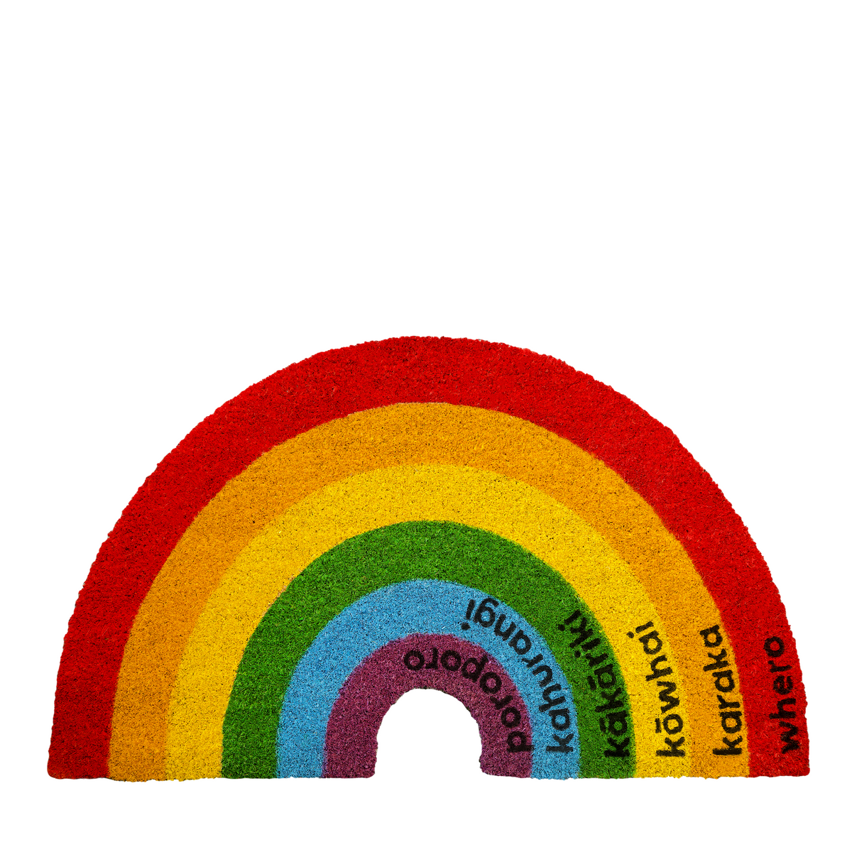 Doormat 75x45cm Te Reo Maori Rainbow – Matakana Pharmacy