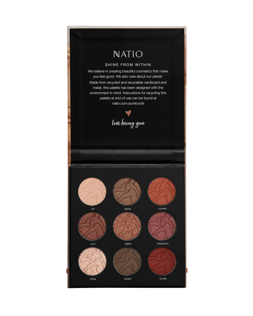 NATIO Lumin Amber Mineral Eye Shadow Palette Limited Edition – Matakana ...