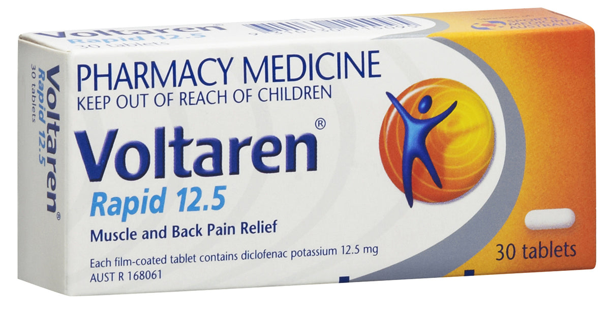 Voltaren Rapid 12.5mg Tabs 30s – Matakana Pharmacy